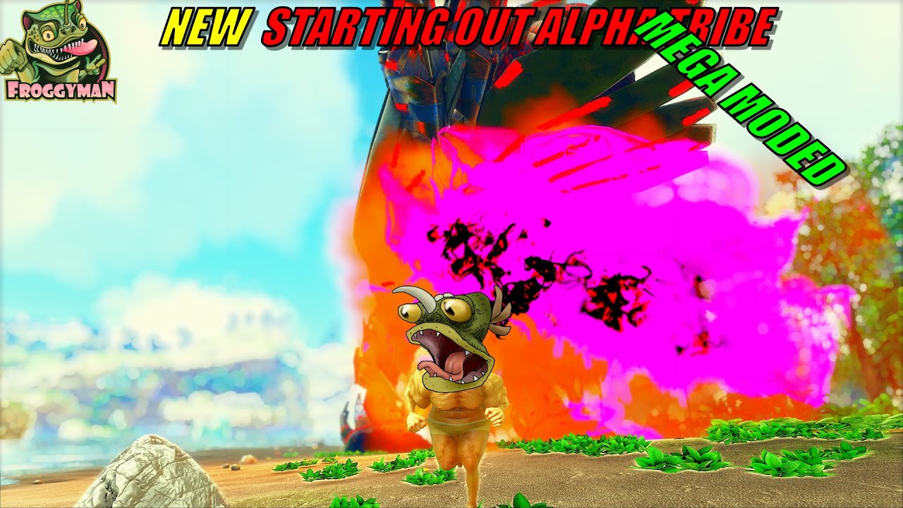 NEW STARTING OUT ! ARK MEGA MODED (ep1) froggy man - YouTube