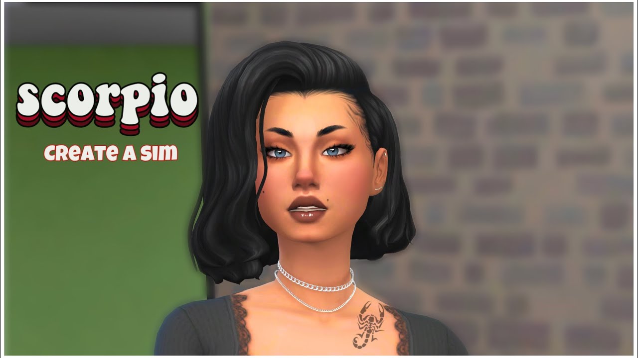 Sims 4 Scorpio Zodiac Sign CAS + CC Links: Nevaeh Arteaga - YouTube