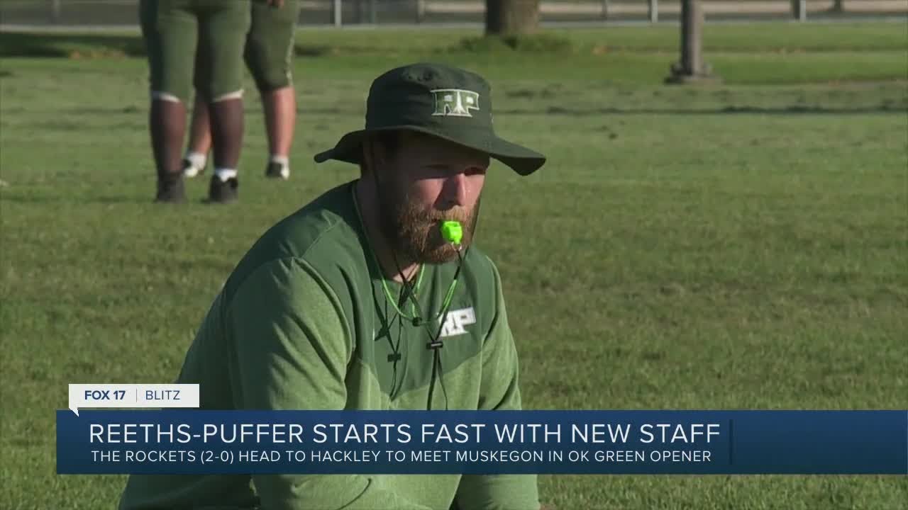 Reeths-Puffer rides hot start into Hackley Stadium - YouTube