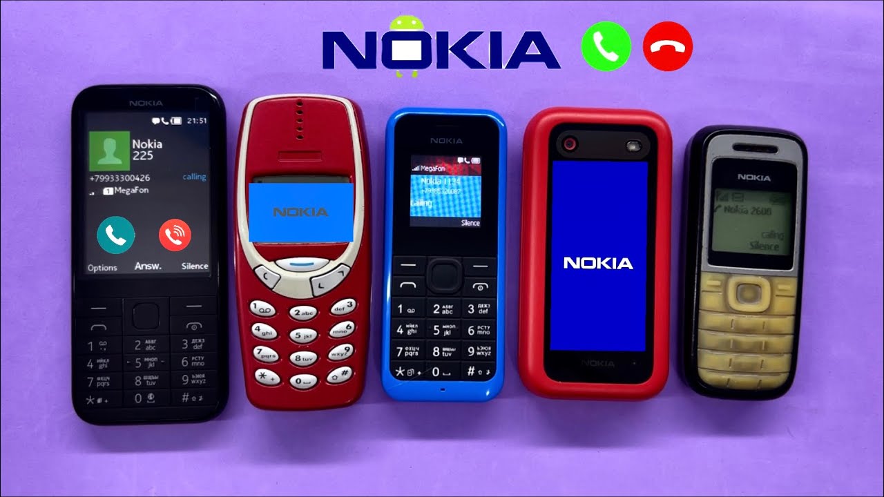 Nokia Ringing incoming call / Nokia 225 + 3310 + 1134 + 2660 +2600 ...