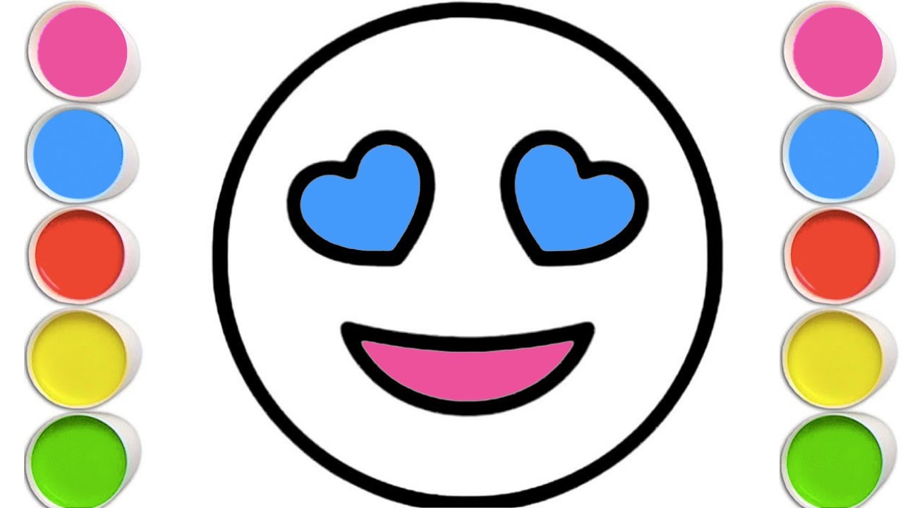 Draw a smile picture for kids| Draw a picture with Happy Color - YouTube
