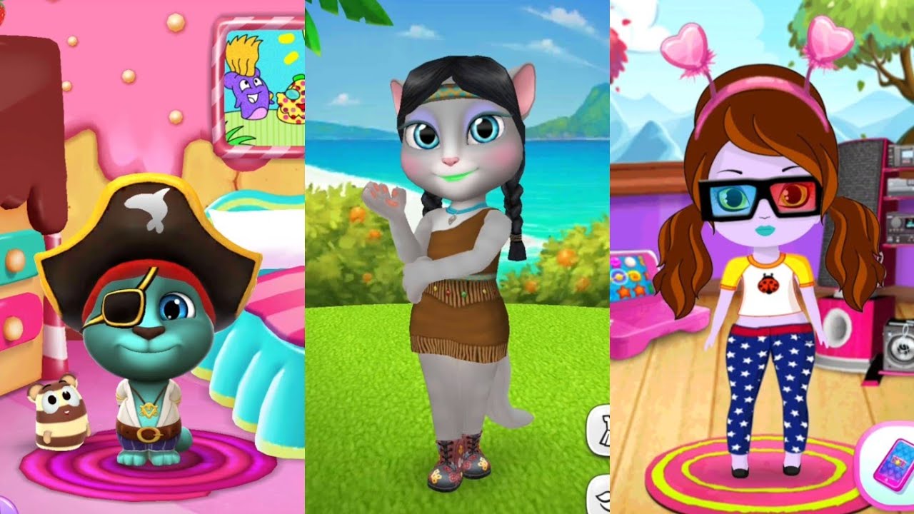 Говорящая Анджела.Говорящий Том.Doll Surprise.Talking Angela.Talking ...