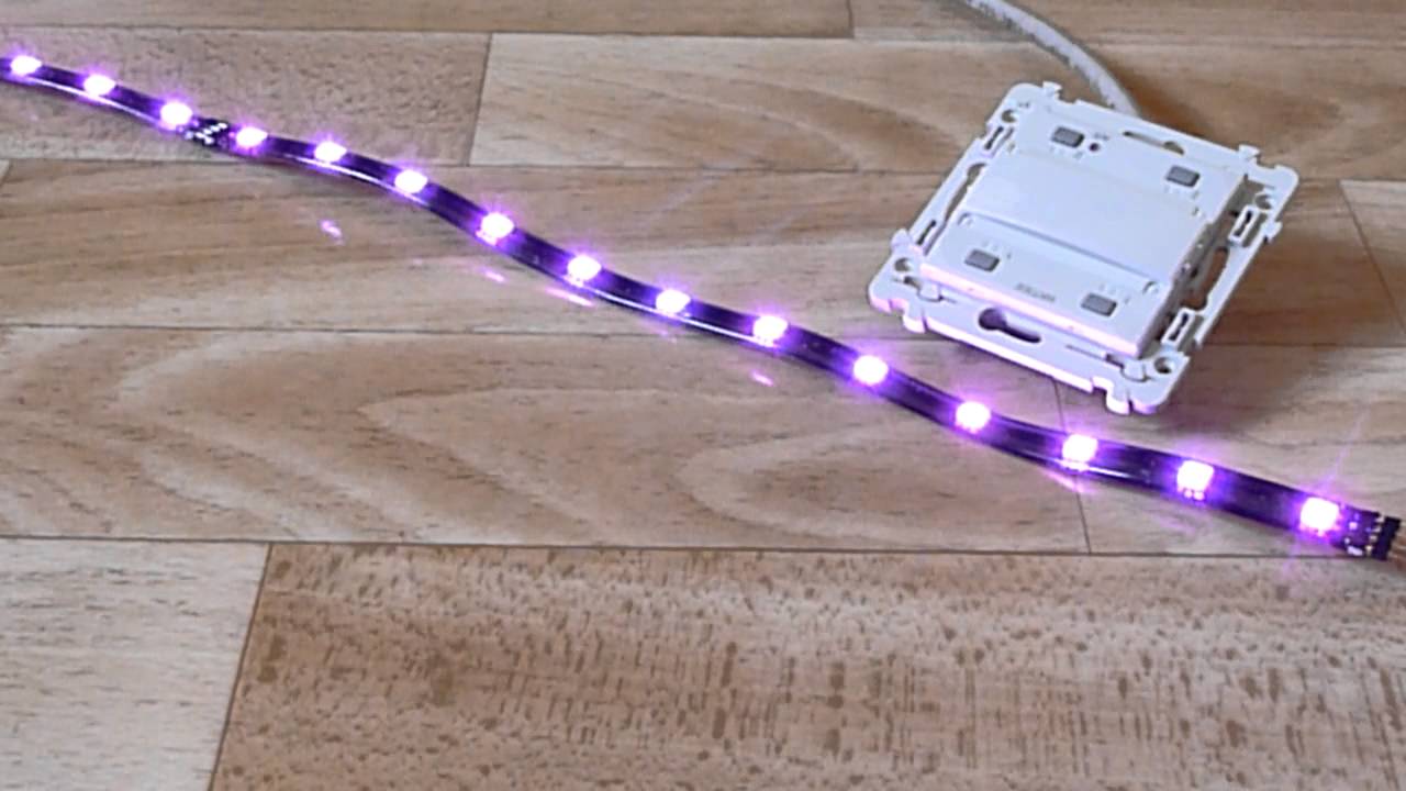 Interaction bus KNX avec Open DMX et Strip LED RGB - YouTube
