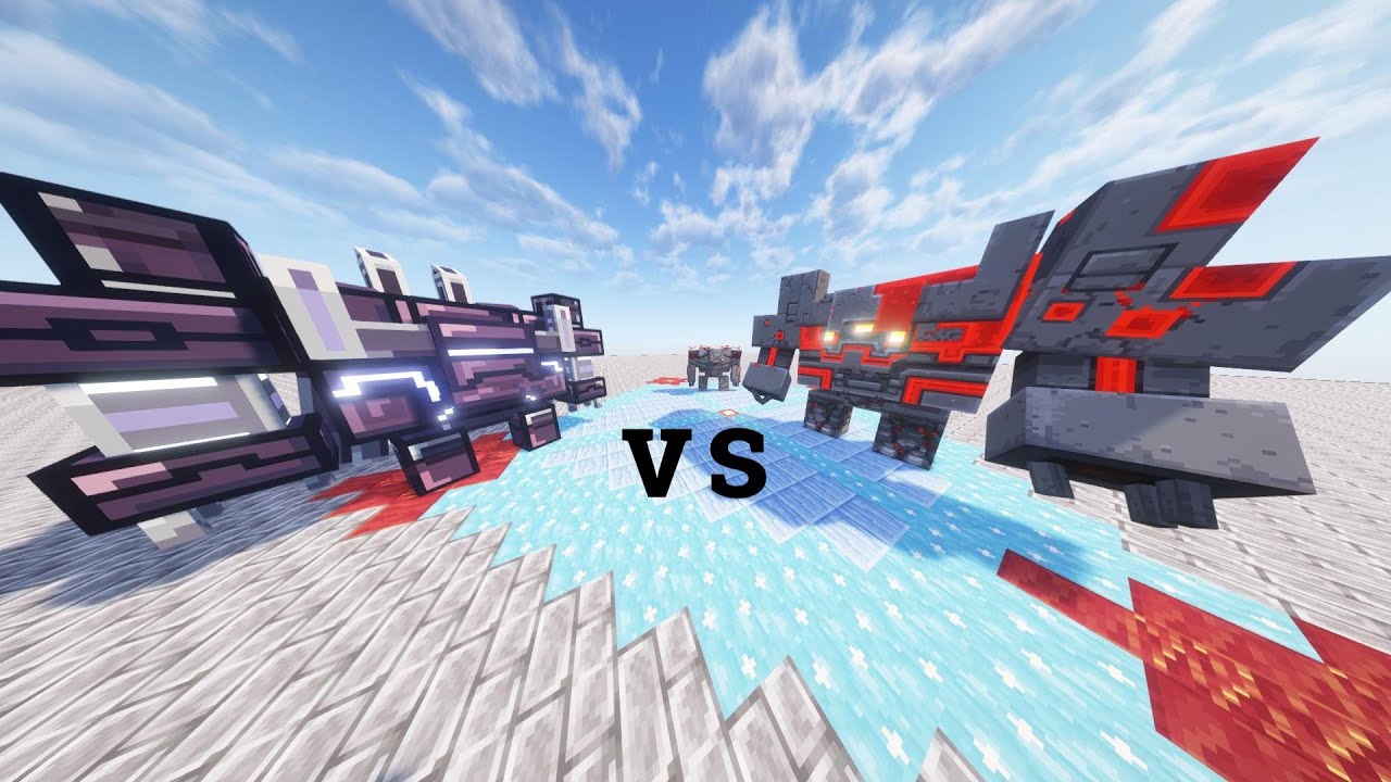 Mech monstrosity vs Redstone monstrosity and golem team - YouTube
