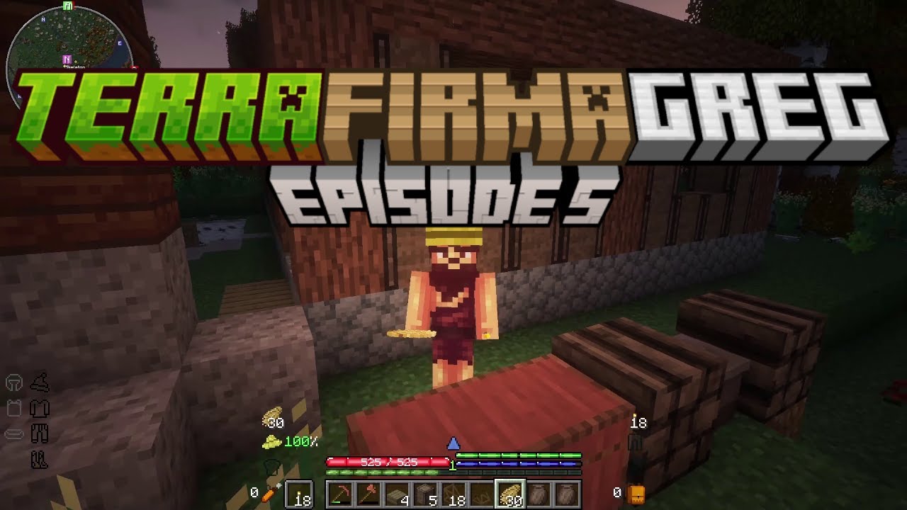 Let's play Terrafirmagreg | Episode 5 "Cozy Cottage" - YouTube