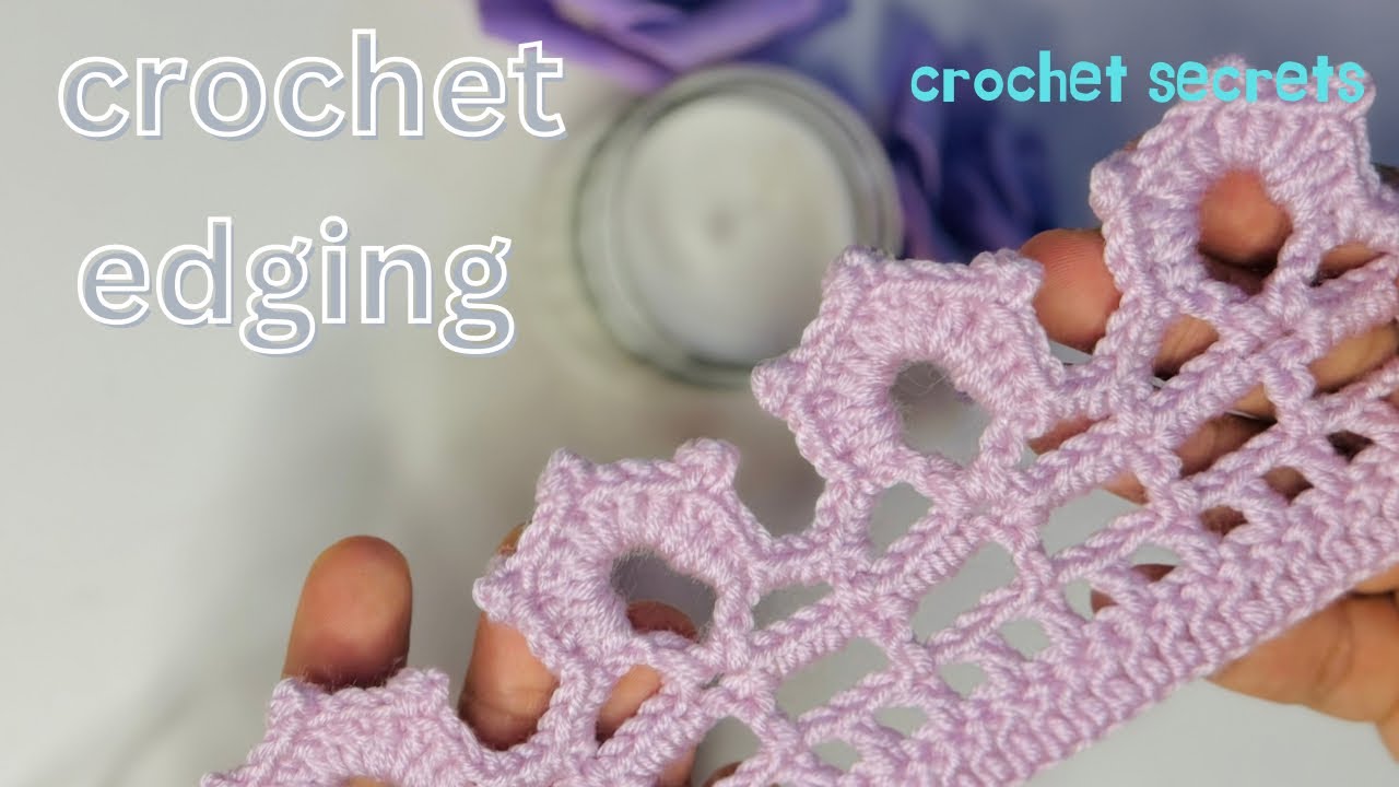 Crochet edging pattern , vintage edging - YouTube