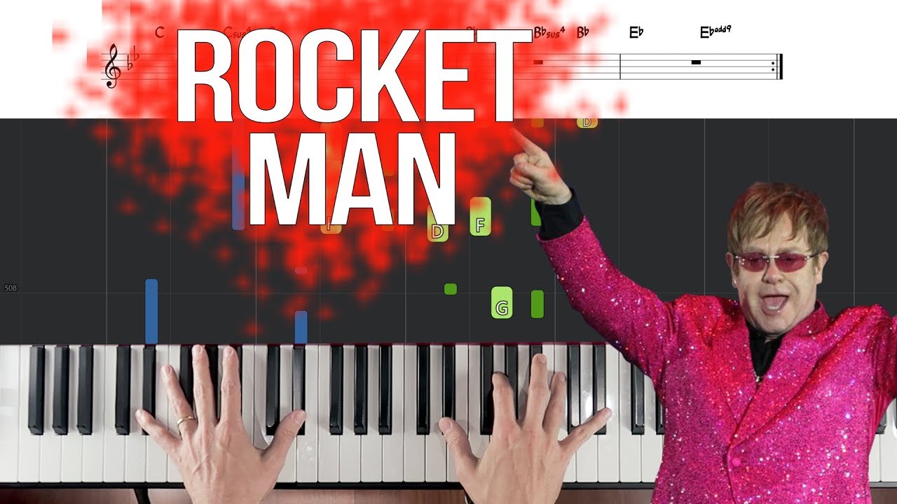 Como tocar Rocket Man do Elton John | Como tocar piano - YouTube