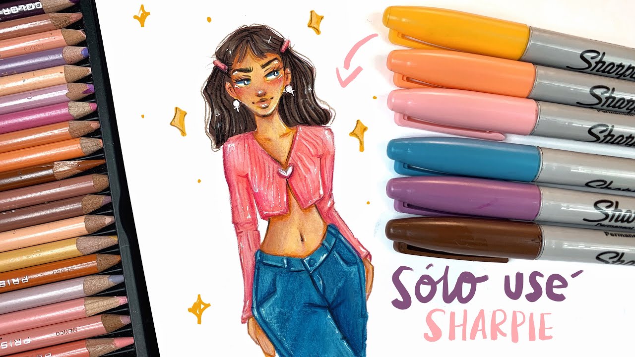 TIENES SHARPIE?? HAZ ESTA CHICA tumblr PASO A PASO - YouTube