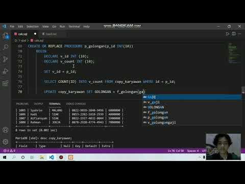 Stored Function, Stored Procedure Dan Exception Handler pada MySQL/MariaDB - YouTube