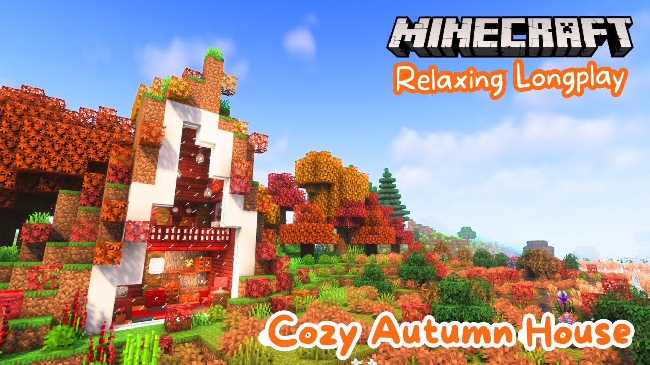 Cozy Autumn House | Relaxing Minecraft Longplay (no commentary) with ...