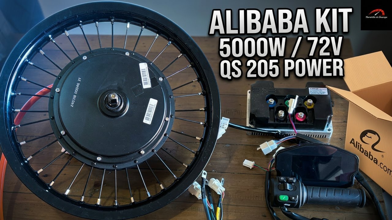 QS 205 72v 5000w Alibaba e bike conversion kit unboxing - YouTube