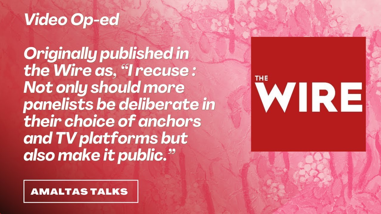 Why I refuse to participate on panel debates on Times Now and Republic ...