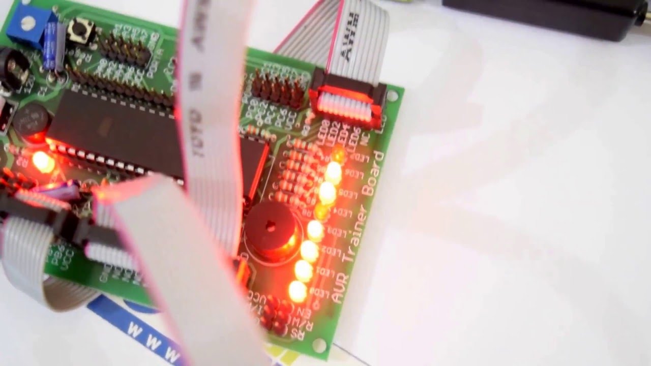 AVR ATmega32 Microcontroler to PC Communication with LED Display by ...