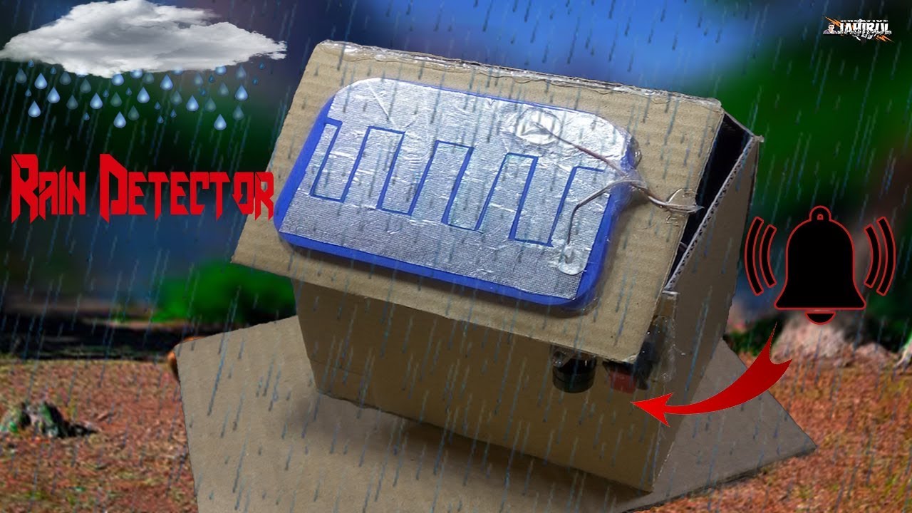 how to make rain detector alarm at home | School Project | Japanese ...