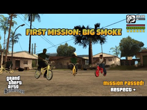 GTA SAN ANDREAS FIRST MISSION COMPLETING BIG SMOKE | GRAND THEFT AUTO ...