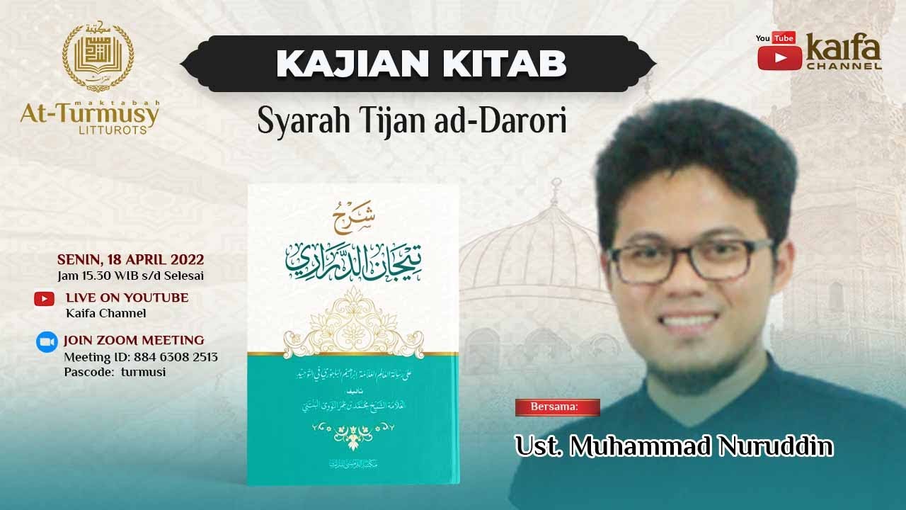🔴 LIVE Kajian Kitab Syarah Tijan ad-Darori | Ust. Muhammad Nuruddin. Lc ...