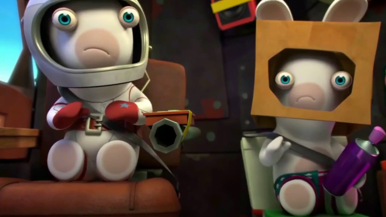 Rabbids Invasion Two Rabbids in Orbit Funny cartoon forkids - YouTube