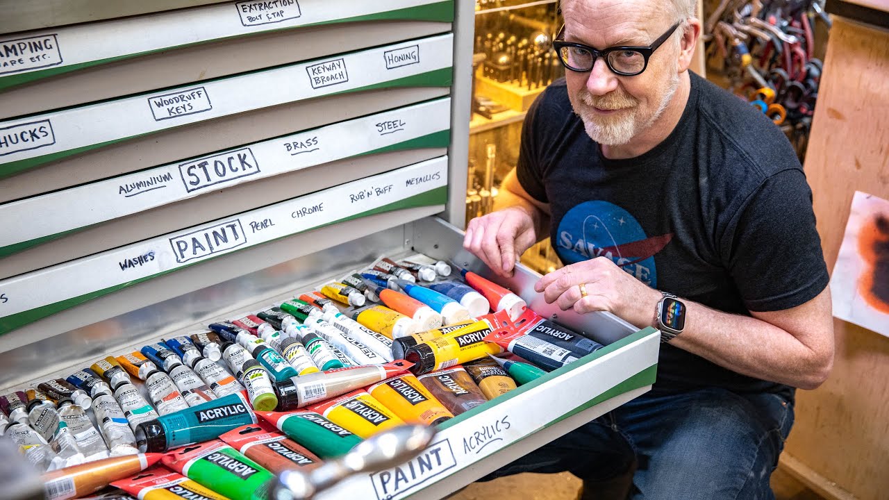 Adam Savage Finally Finds Good Shop Storage Drawers! - YouTube