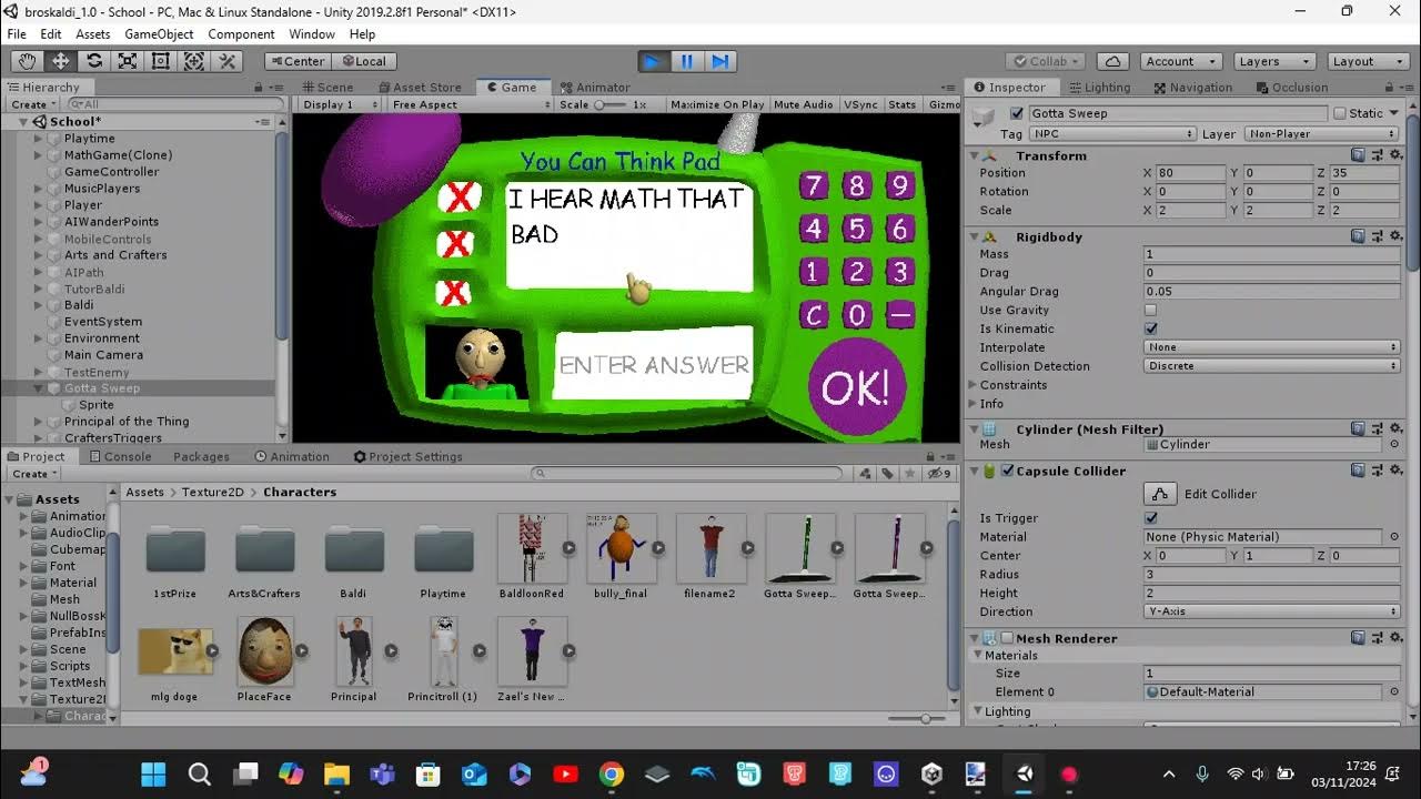How to change the textures in your Baldi's Basics decompile! - YouTube