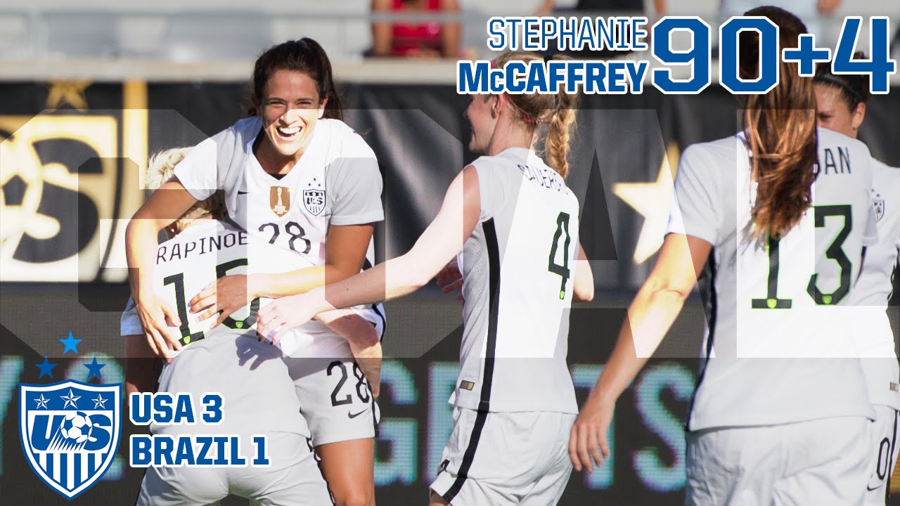 WNT vs. Brazil: Stephanie McCaffrey Goal - Oct. 25, 2015 - YouTube