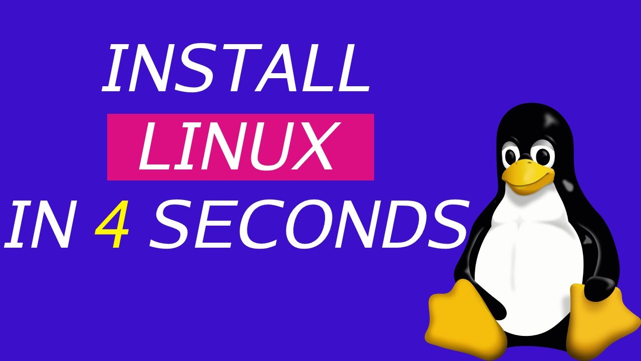 How to install Linux in 4 seconds | FASTEST OS INSTALLATION IN THE ...