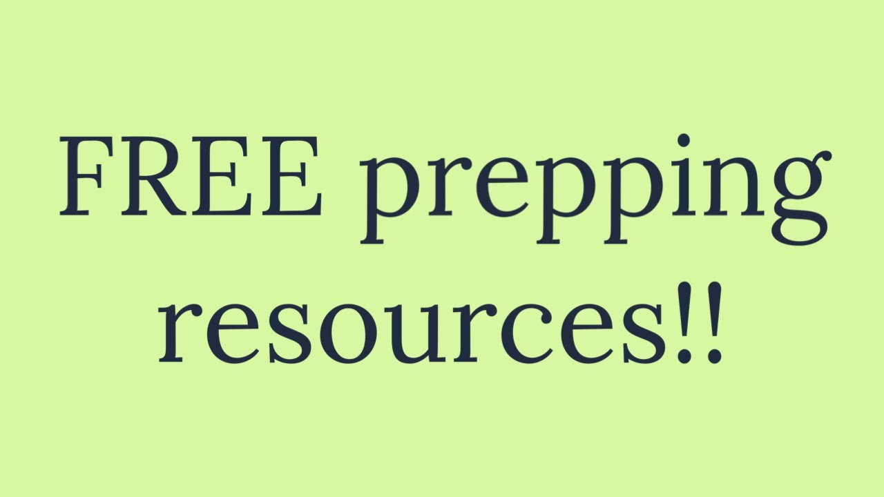 20+ Best FREE Prepping Resources! - YouTube