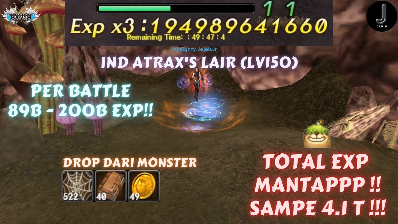 [Atlantica Oceanic] Cara Cepat Naik Level Part-3 (IND Atrax's Lair ...