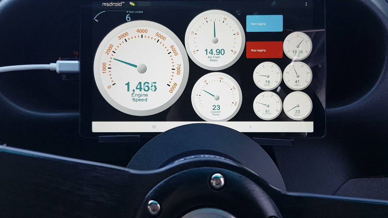 MSdroid on STMPRO ecu. - YouTube