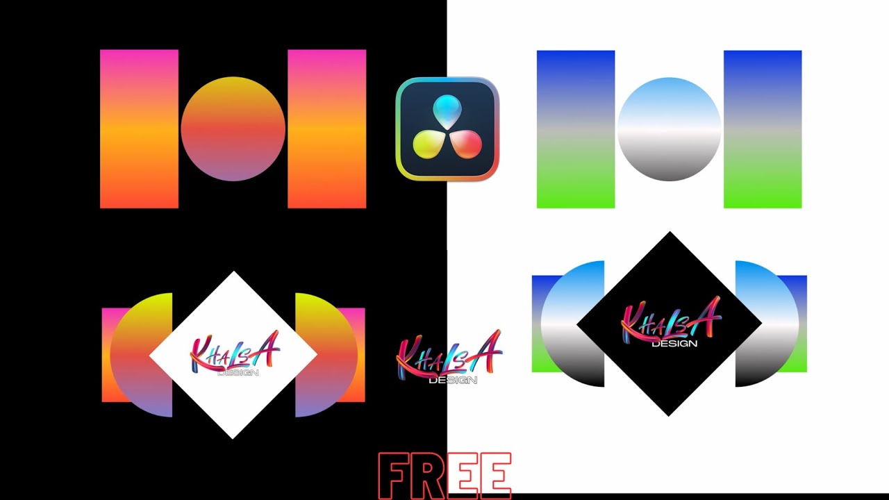 FREE !! Shape transition logo animation in Davinci Resolve | a26 - YouTube