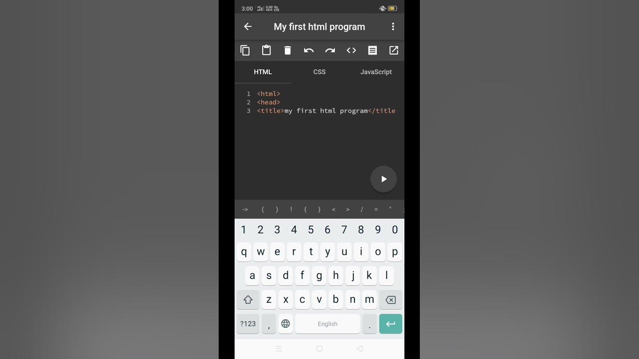 My First Html Program Basic Html Program Hello Word Html Program Youtube 9678