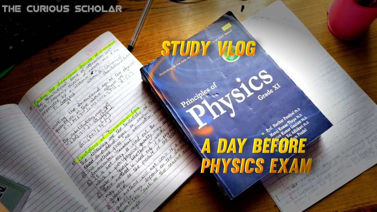 A Day in before Physics Exam || Study Vlog || 11th Grader || The ...