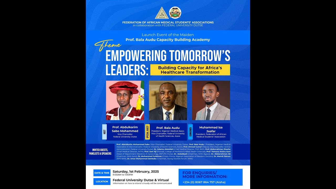 [FAMSA] Prof. Bala Audu Capacity-Building Academy Live Stream - YouTube