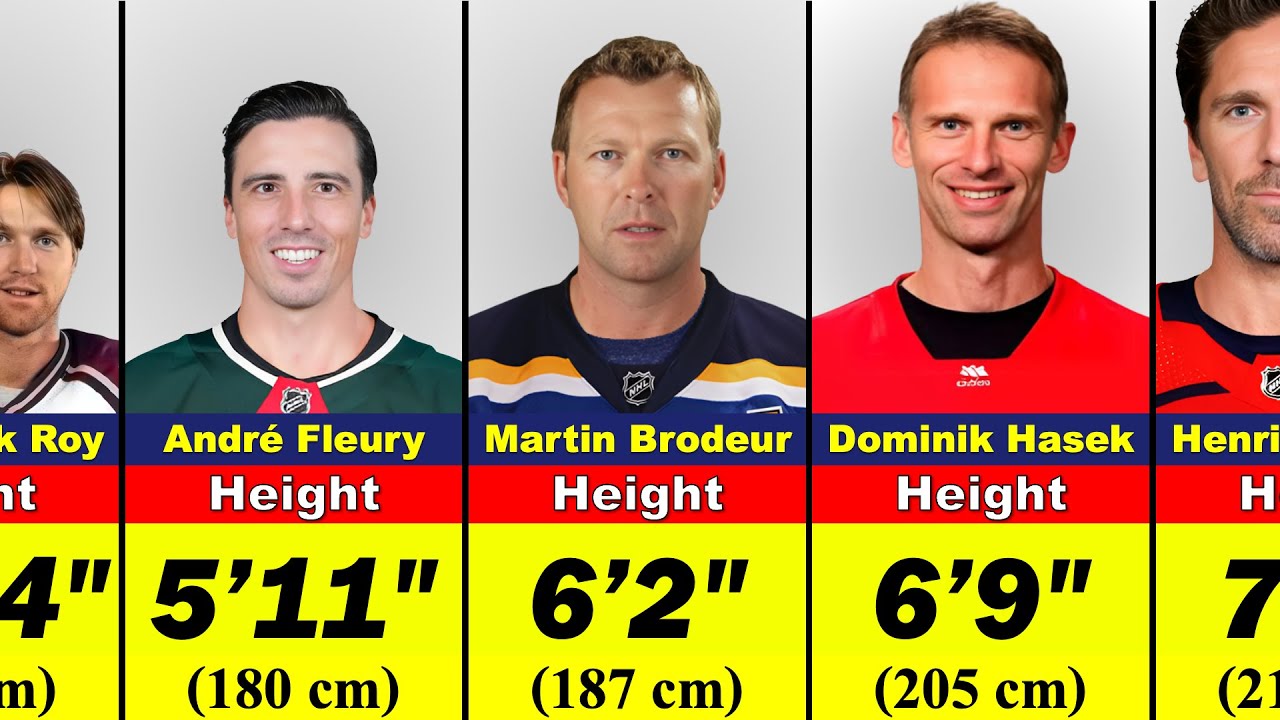 NHL Goalies Real Heights Revealed - YouTube