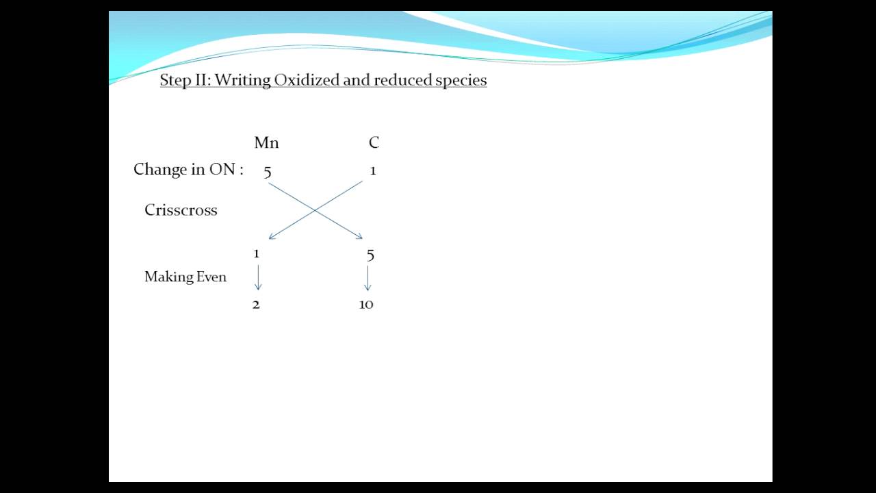 Balancing Simple redox reactions by oxidation and reduction method ...