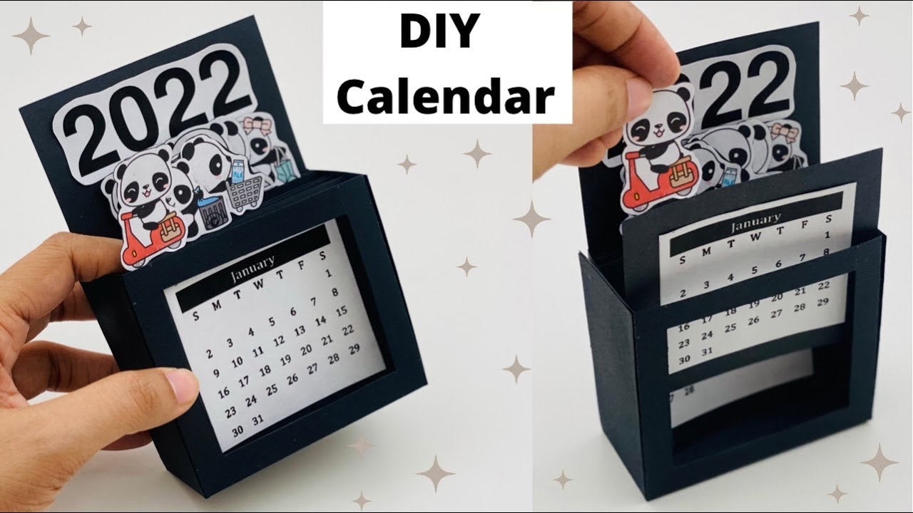 How To Make Easy Paper Desk Calendar For Kids / Nursery Craft Ideas ...