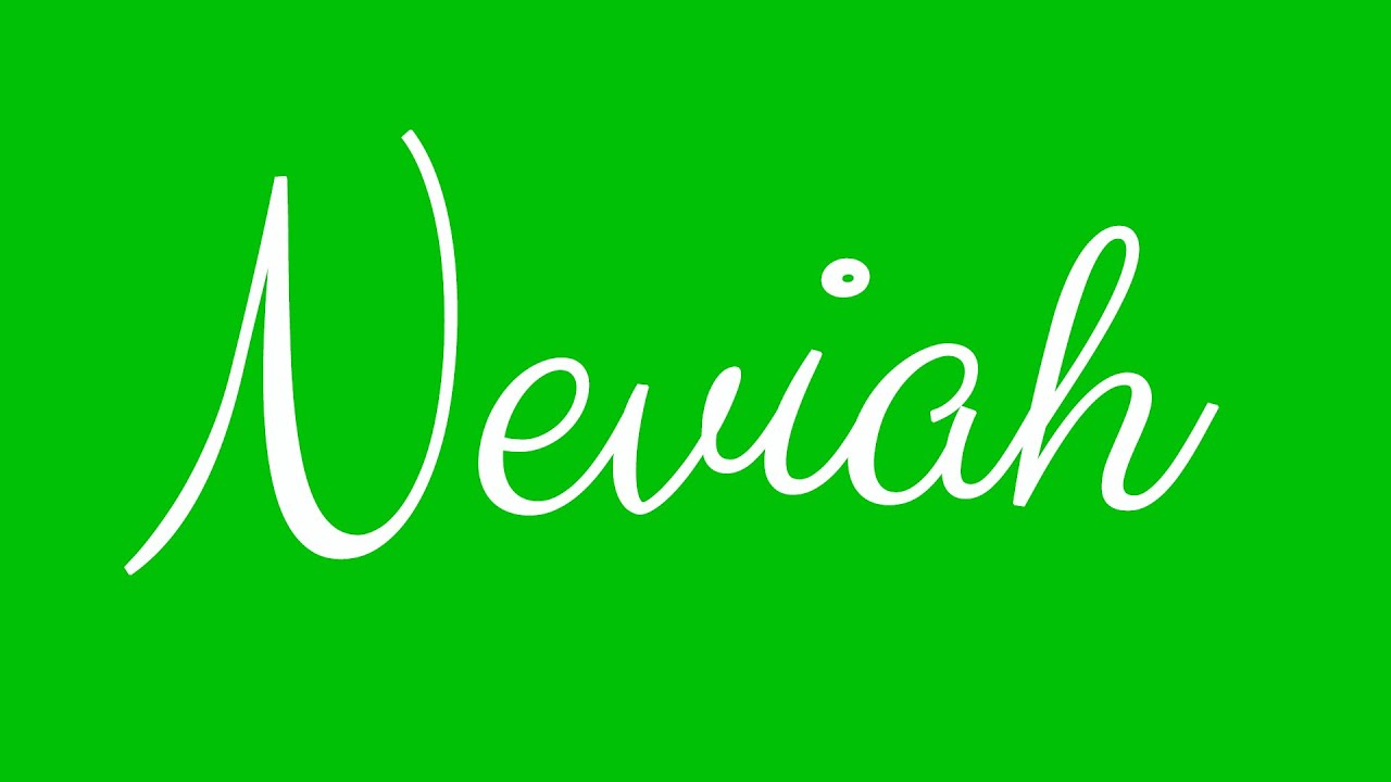 Learn how to Sign the Name Neviah Stylishly in Cursive Writing - YouTube