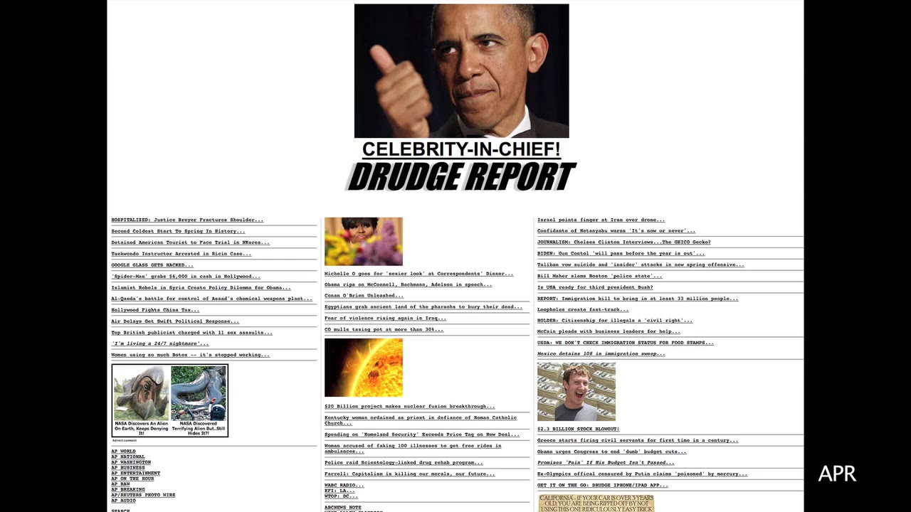 DRUDGE REPORT 2013 - YouTube