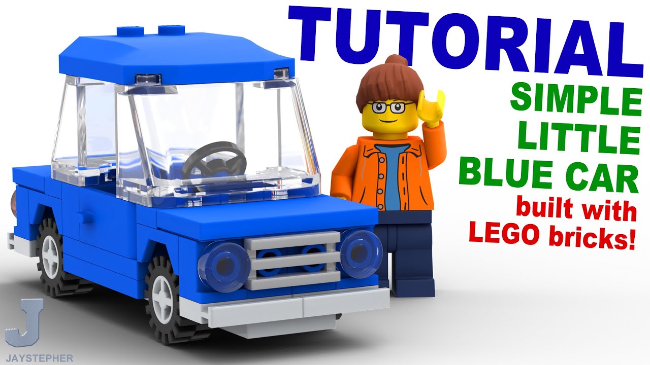 How To Make A Simple Little Blue Car For LEGO Minifigures Easy Tutorial ...