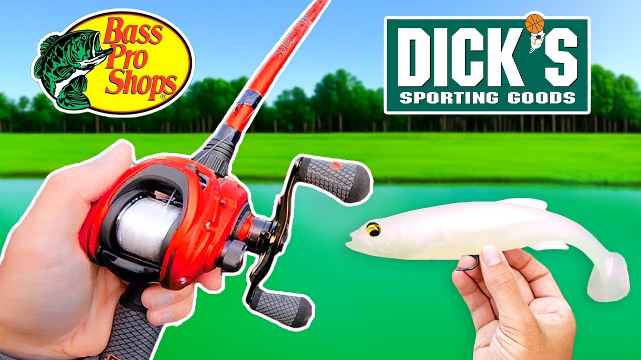 $100 Bass Pro Shops vs Dick's Budget Fishing Challenge - YouTube
