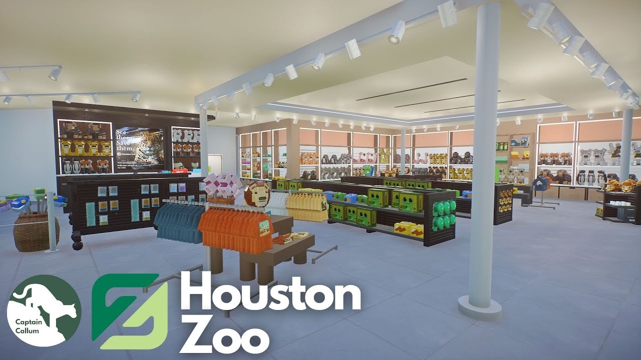 Modern Gift Shop Interior | Houston Zoo in Planet Zoo Ep.3 - YouTube