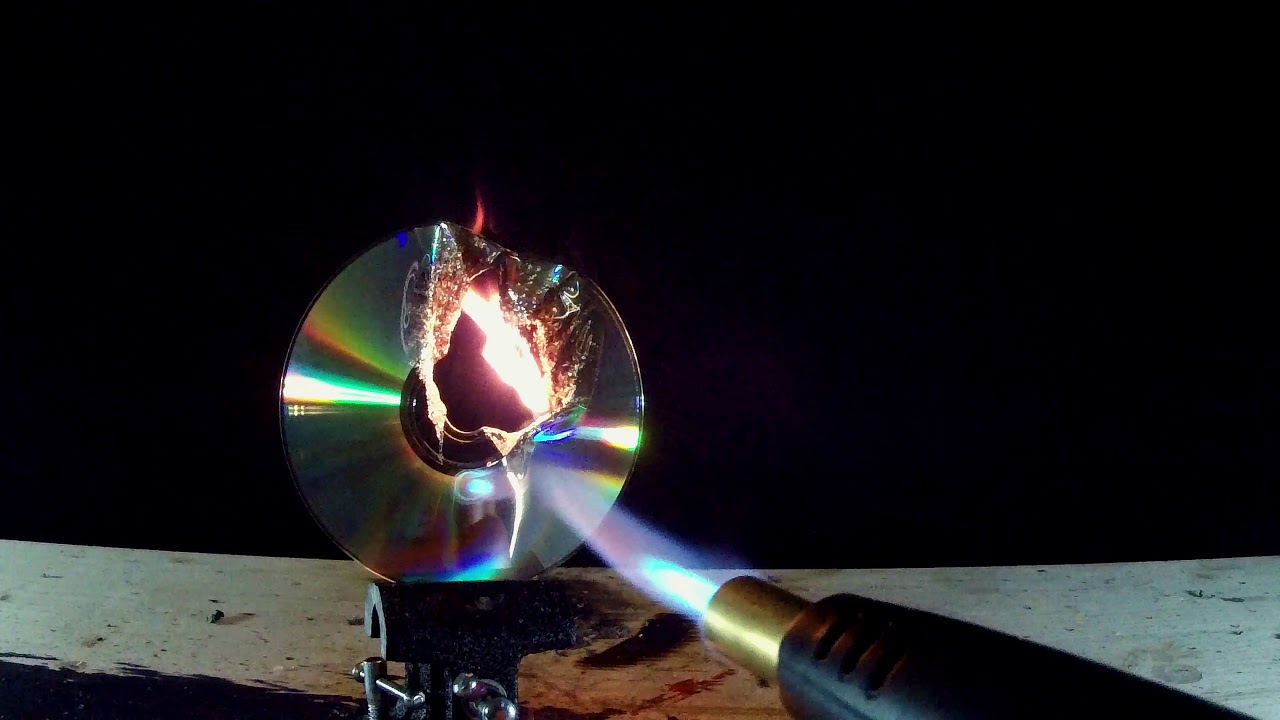MUST WATCH!!! Melting a CD with a GAS TORCH - YouTube