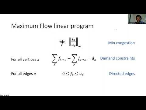 A&C Seminar: Sushant Sachdeva - Almost linear time algorithms for max-flow and more - YouTube
