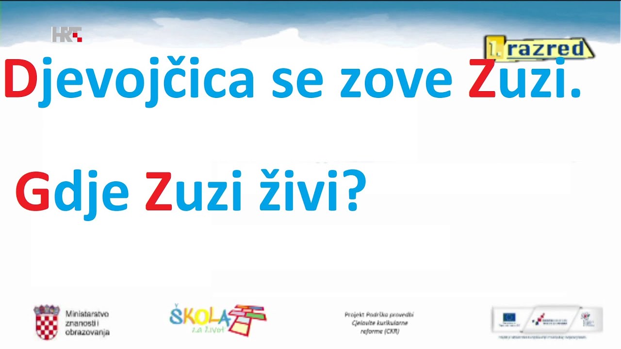 1 Razred Hrvatski Jezik Veliko Slovo Na PoČetku ReČenice U Imenu I Prezimenu Youtube