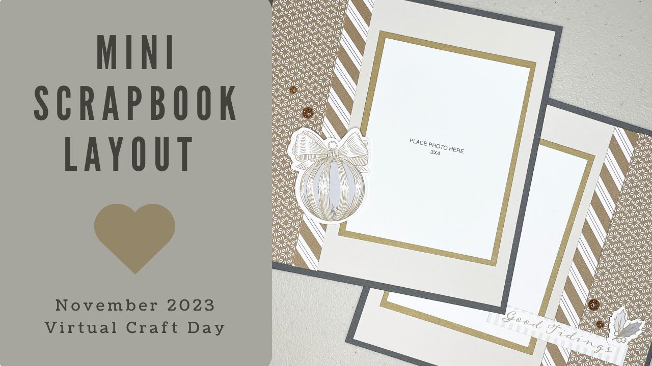 Mini Scrapbook Layout [Virtual Craft Day] - YouTube