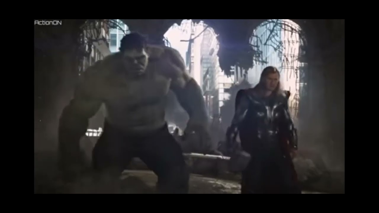 hulk punch #thor but win to thor - YouTube