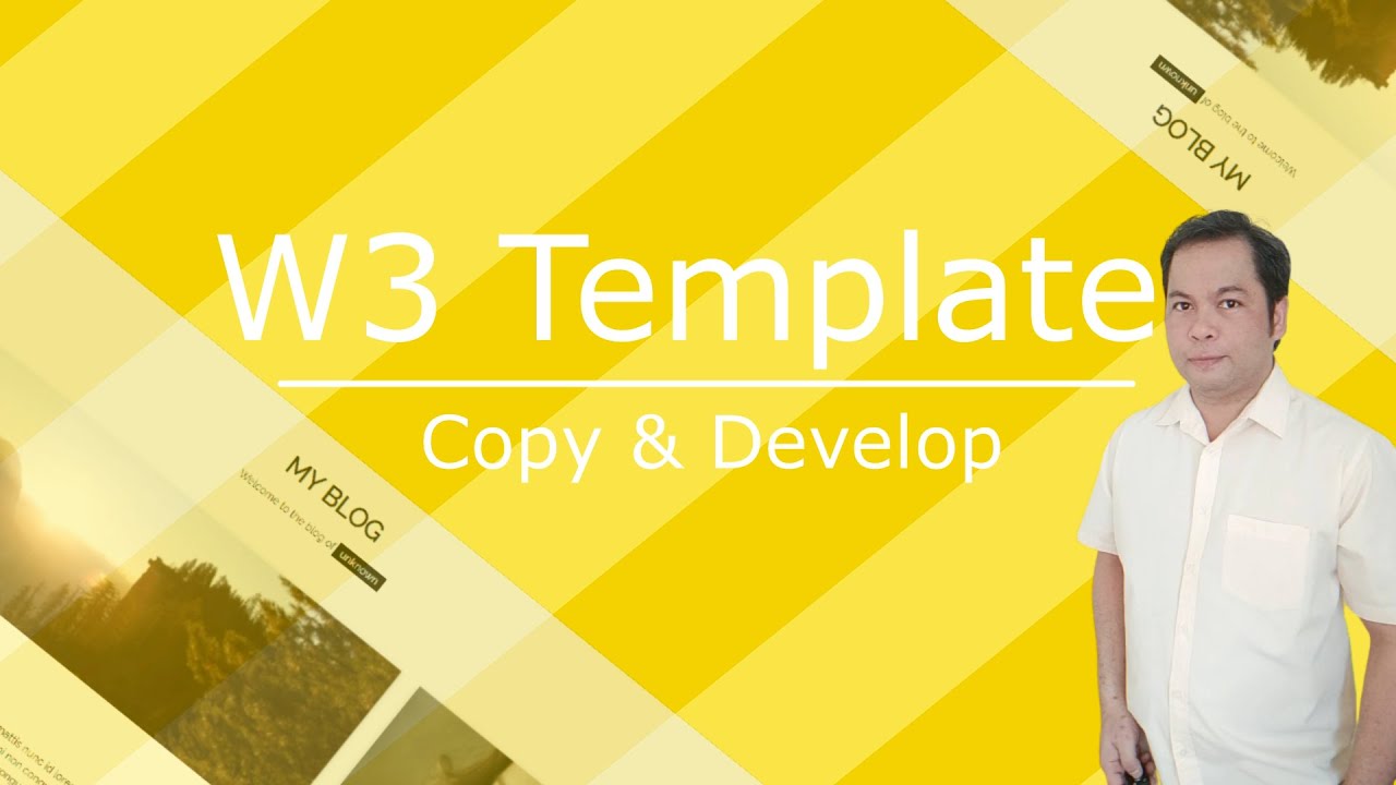 คัดลอก Web Template จาก W3schools มา Develop - YouTube