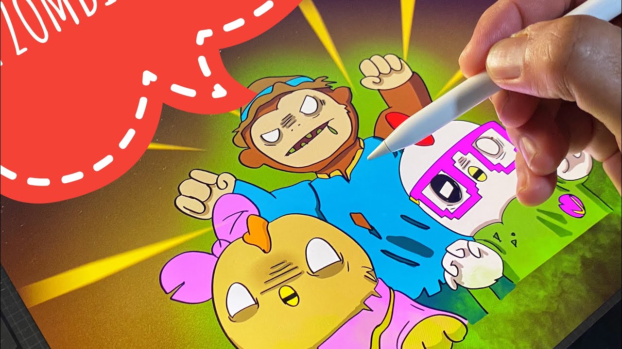 Didi & Friends Goyang goyang Zombie: Cara melukis dan mewarna ( How to ...