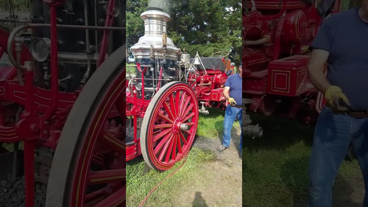 Fire Steam pumper from Rough & Tumble Kinzers PA steam show 2019 - YouTube