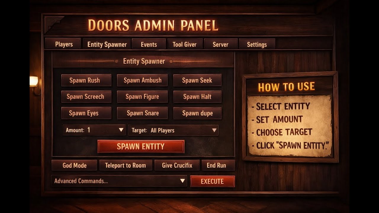 how to use the admin panel in roblox doors - YouTube