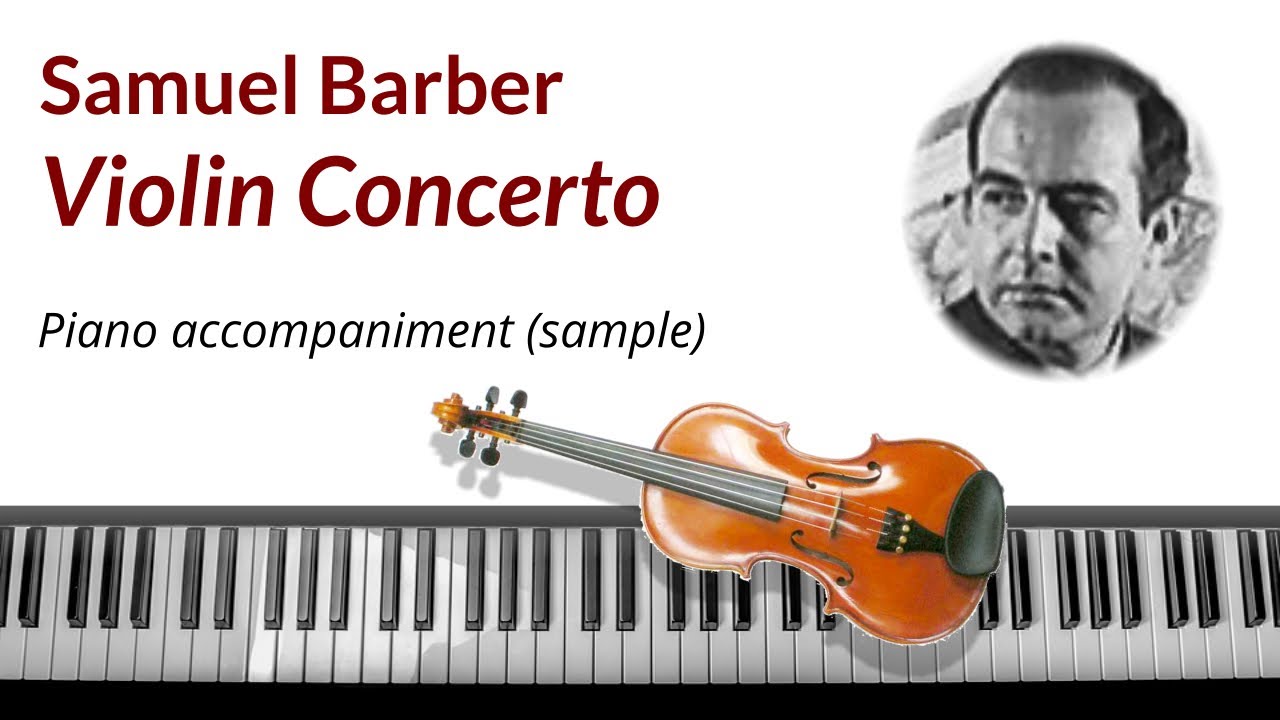 Barber Violin Concerto - piano accompaniment backing tracks (sample ...